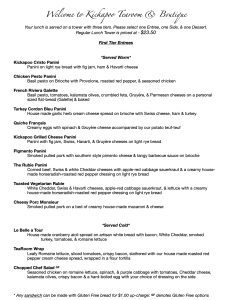 Menu - Kickapoo Tearoom and Boutique